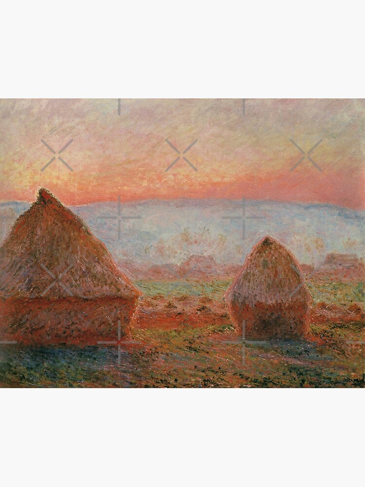 "Monet | "Les Meules à Giverny, soleil couchant "| Haystacks at Giverny ...