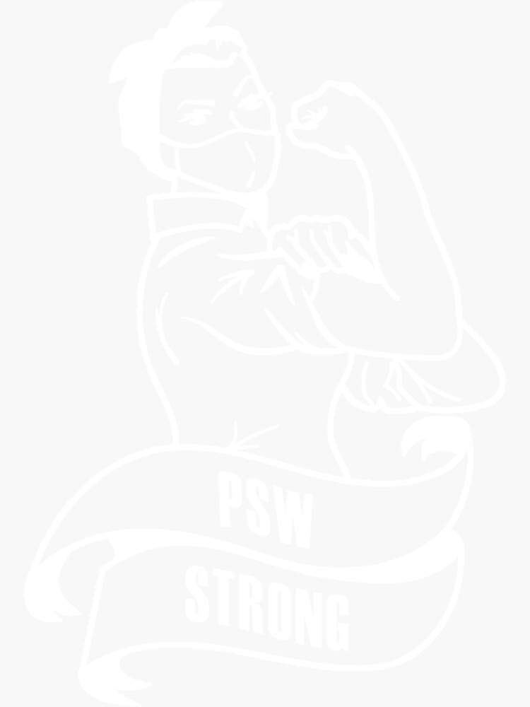 "PSW STRONG" Sticker by RVDesignz | Redbubble