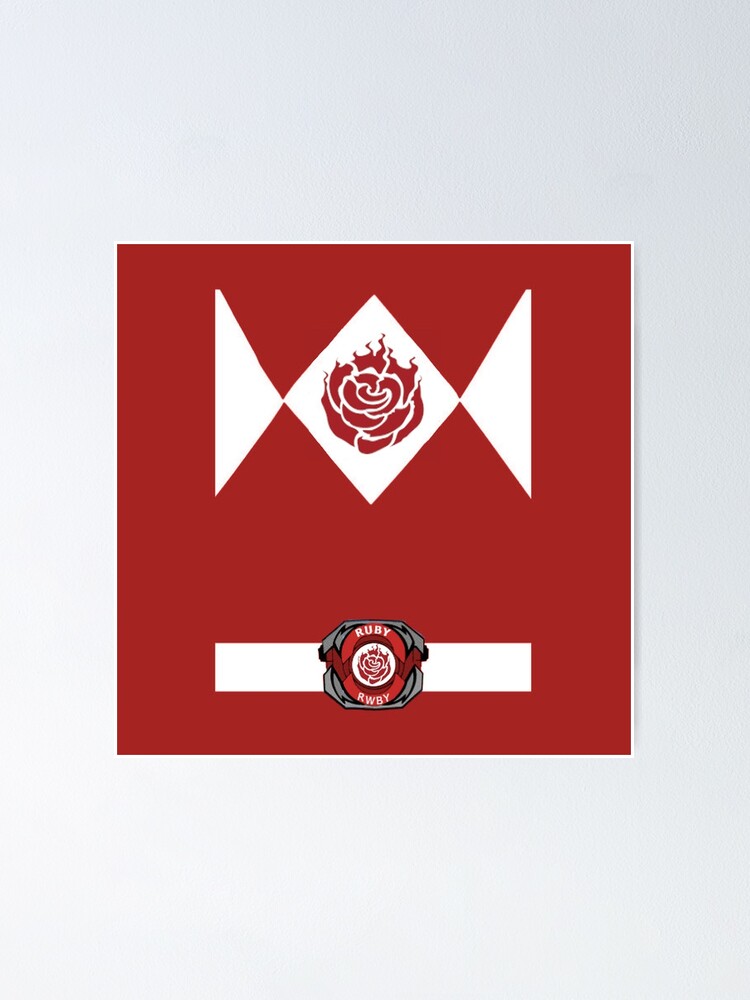 Póster «RWBY - Ruby como Red Ranger» de DMBurton | Redbubble