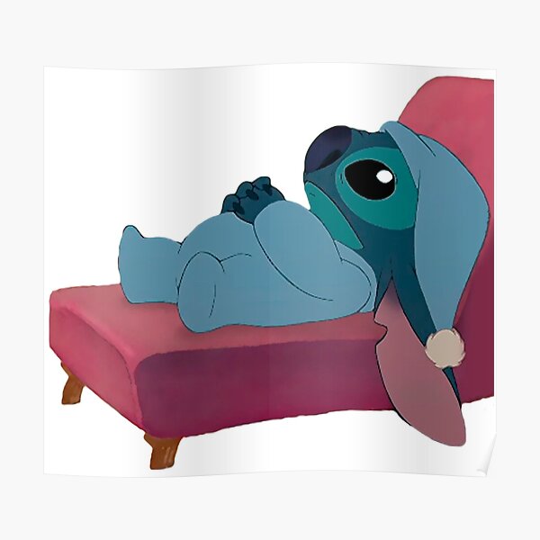 "Stitch Thinking - Stich Sleep" Poster for Sale by Samsar | Redbubble