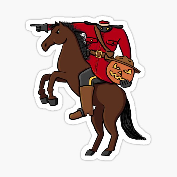 "The Headless Mountie" Sticker for Sale by BadCanadian | Redbubble