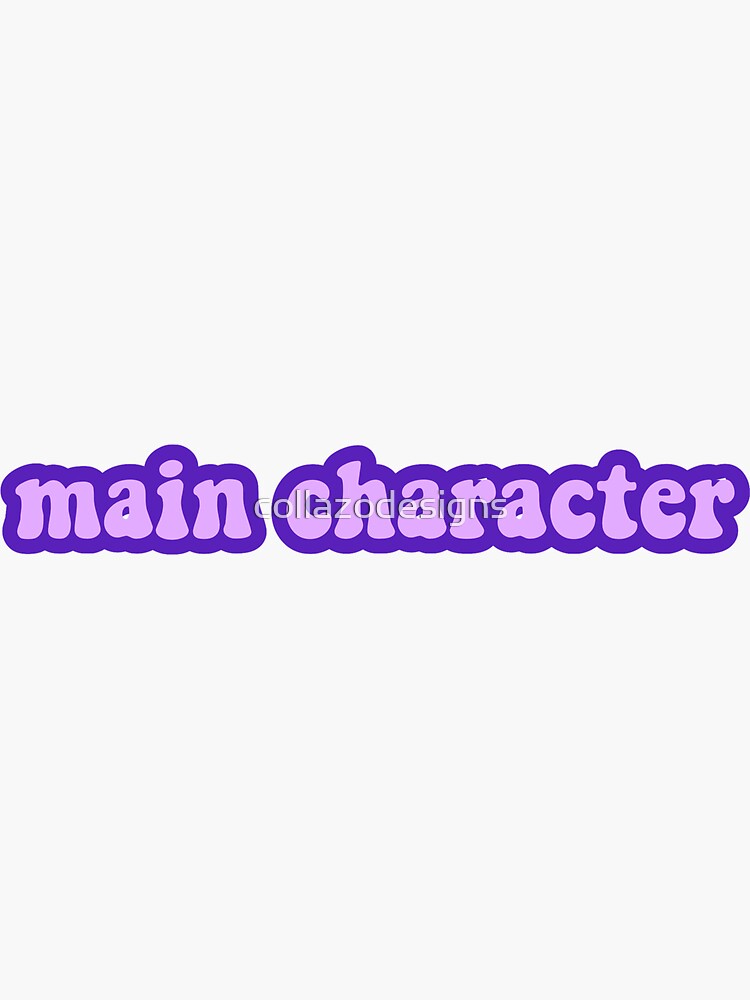 "main character aesthetic font purple" Sticker for Sale by ...