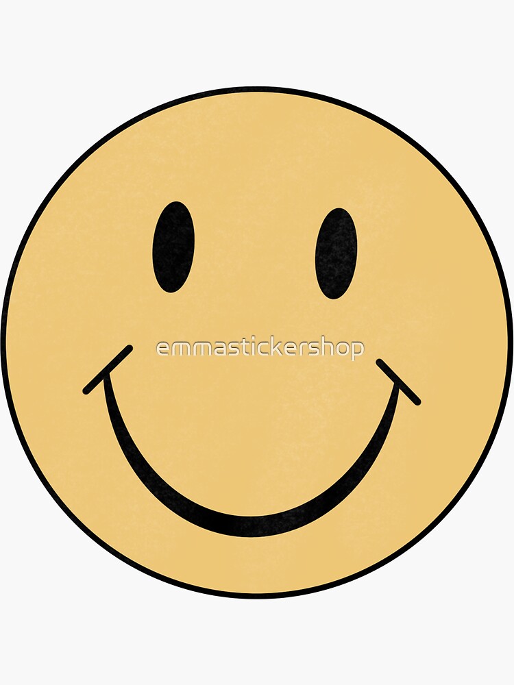 "happy face" Sticker for Sale by emmastickershop | Redbubble