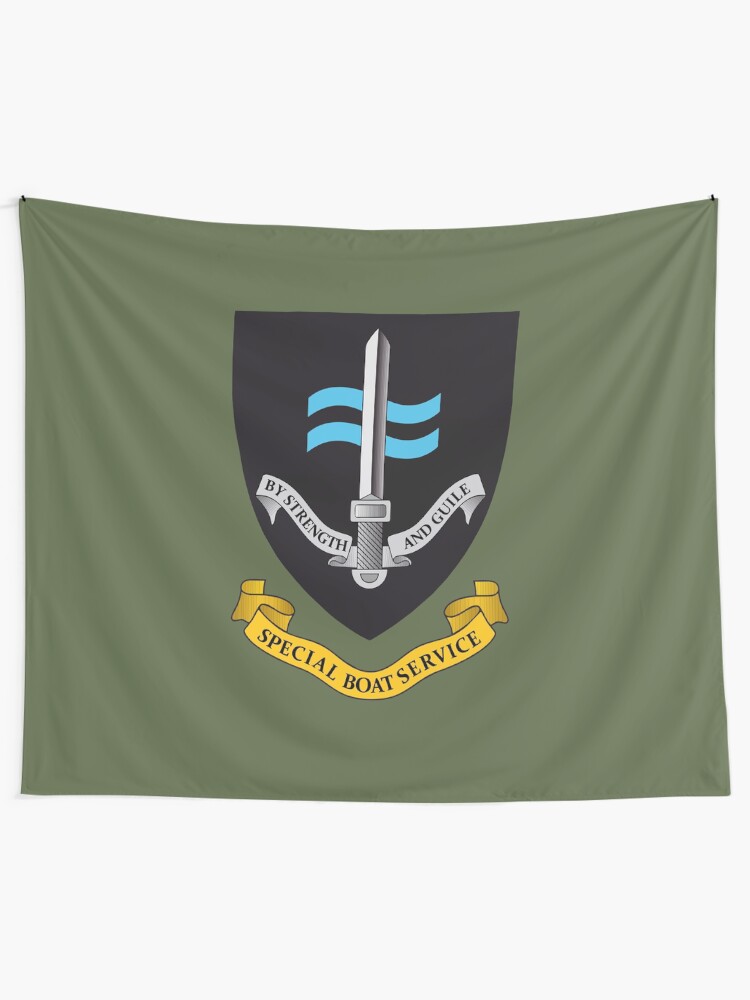 "British Royal Navy SBS - Special Boat Service Logo" Tapestry by ...