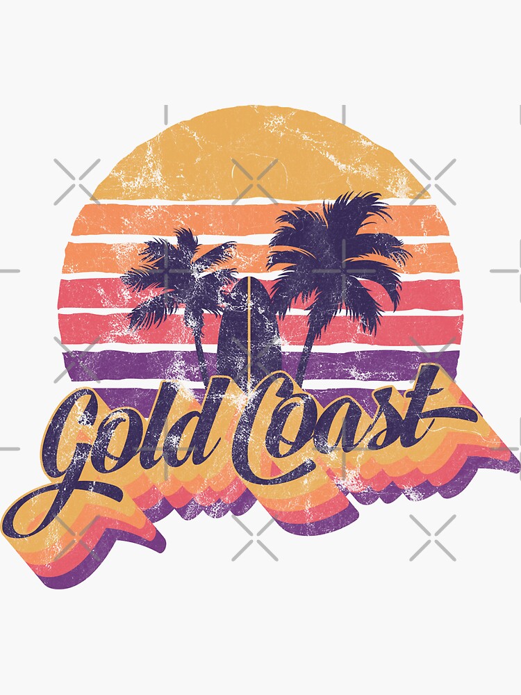 "Gold Coast" Sticker for Sale by ondrejcreates | Redbubble