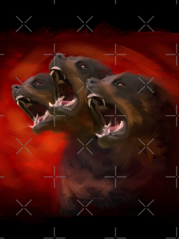 "Cerberus Greek Mythology Three Headed Dog Rottweiler " T-shirt by ...