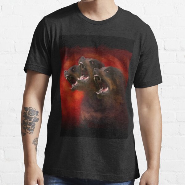 "Cerberus Greek Mythology Three Headed Dog Rottweiler " T-shirt by ...