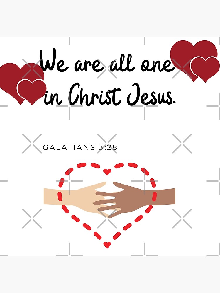 Póster «Versículo de la Biblia religiosa "Todos somos uno en Cristo ...