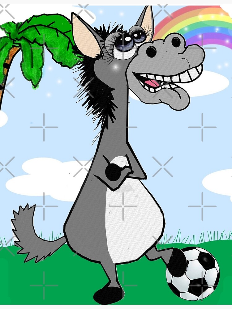 "Donkey soccer team" Poster for Sale by shirleycutecard | Redbubble