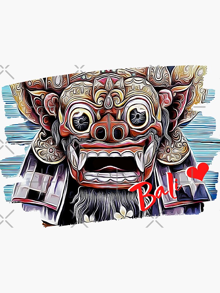 "Love Bali - Barong Bali" Sticker for Sale by LittleAngy | Redbubble