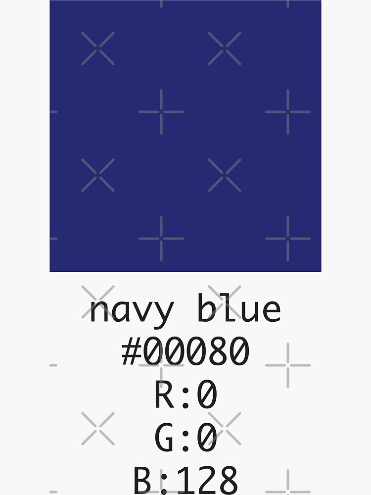 "Navy Blue Hex and RGB Code " Sticker for Sale by Number3art | Redbubble