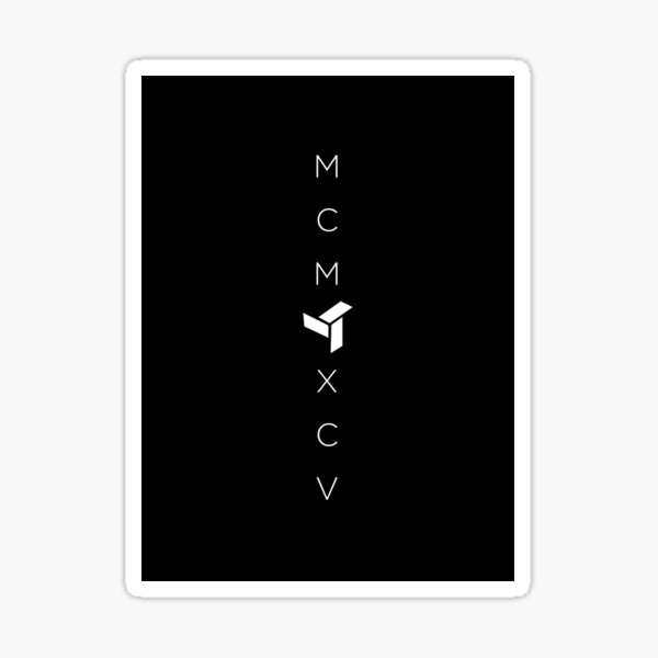 "MCMXCV Minimal " Sticker for Sale by rev3ry | Redbubble
