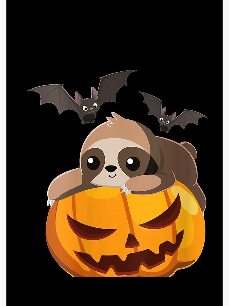 "Womens Sloth Halloween Pumpkin Bat Costume" Spiral Notebook for Sale ...