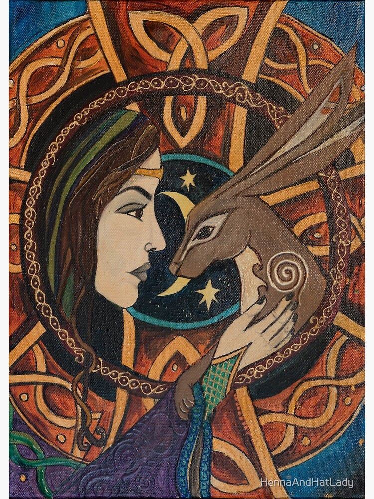 "St Melangell and the Hare" Poster for Sale by HennaAndHatLady | Redbubble