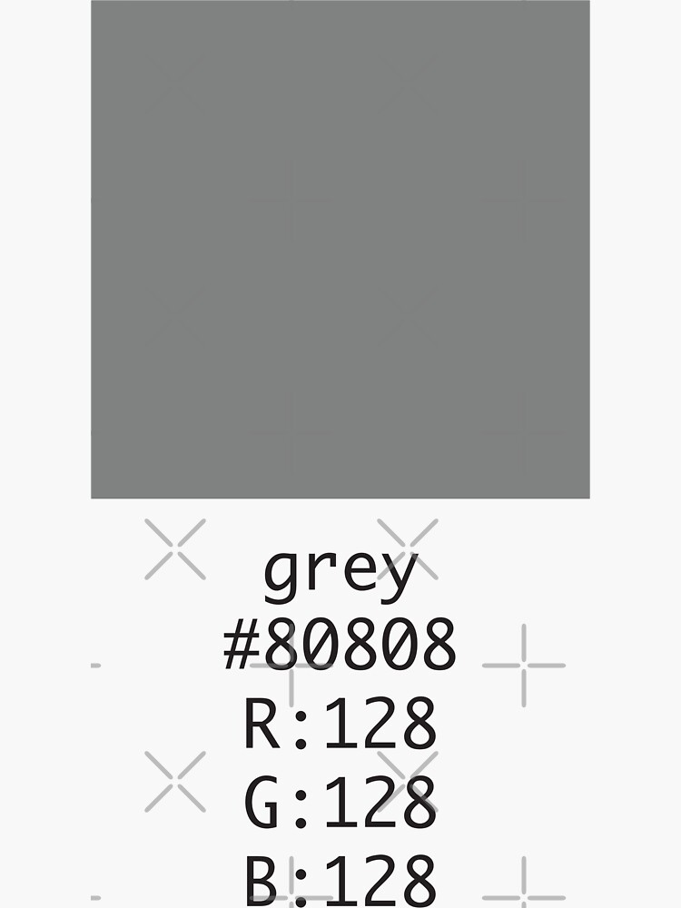  Grey Hex And RGB Code Sticker By Number3art Redbubble