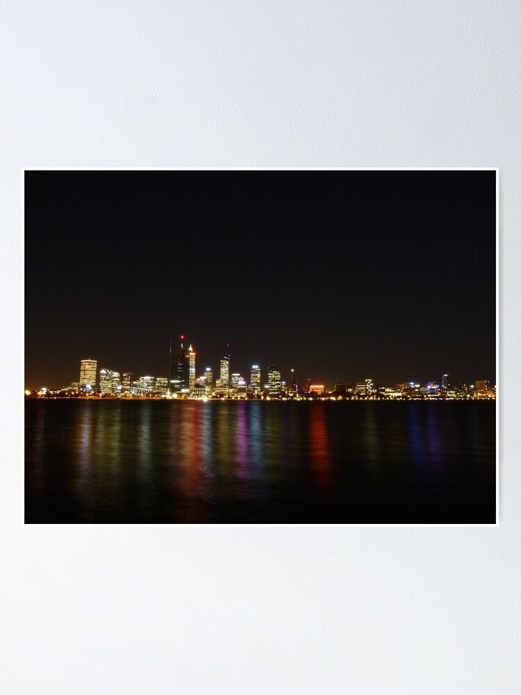 "Perth Skyline - From the South" Poster for Sale by divingaround ...