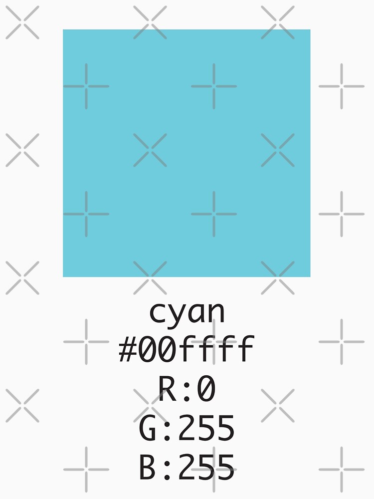 Cyan Hex And RGB Code T shirt By Number3art Redbubble cyan-hex-and-rgb-code-t-shirt-by-number3art-redbubble