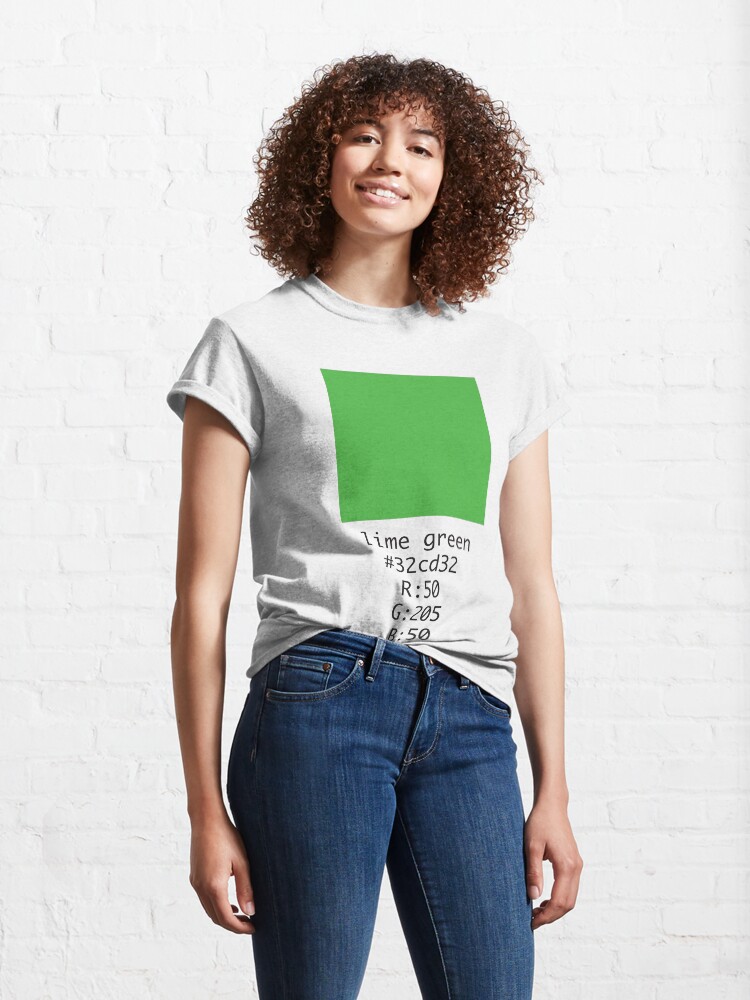 Lime Green Hex And RGB Code T shirt By Number3art Redbubble lime-green-hex-and-rgb-code-t-shirt-by-number3art-redbubble