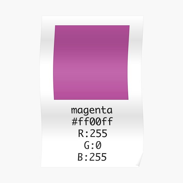 Magenta Hex And RGB Code Poster For Sale By Number3art Redbubble magenta-hex-and-rgb-code-poster-for-sale-by-number3art-redbubble