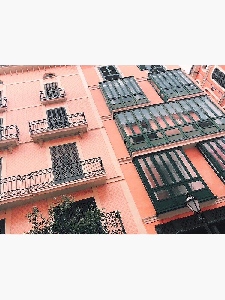 "Coral Pink Building Aesthetic" Poster by M-Artie | Redbubble