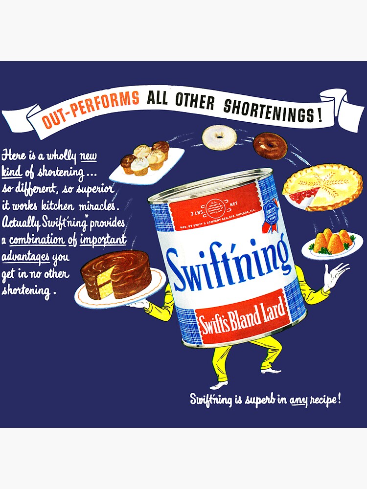 "SWIFT'S BLAND LARD - ADVERT" Sticker for Sale by ThrowbackAds | Redbubble