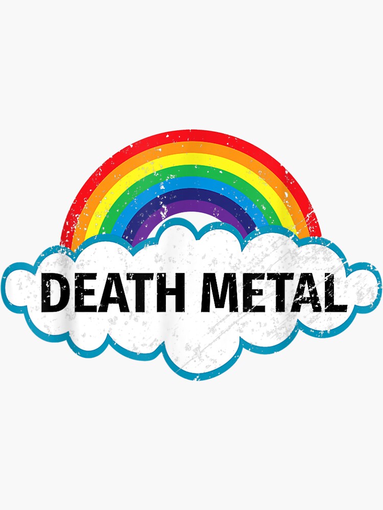 "Death Metal Rainbow" Sticker for Sale by Cora-Moran-96 | Redbubble