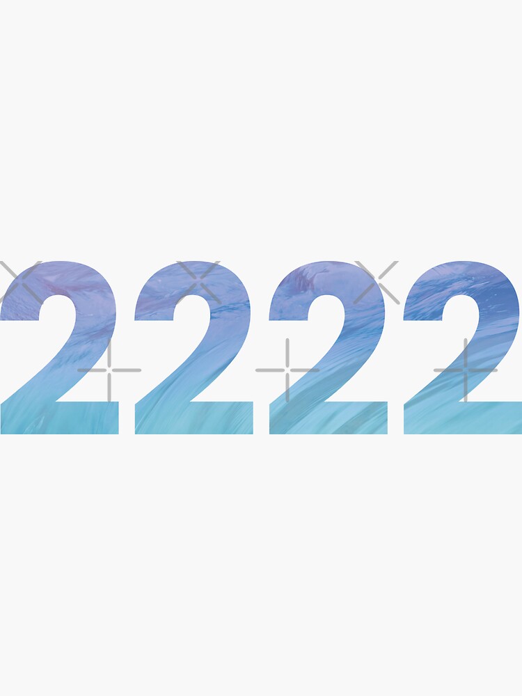 "2222 Angel number" Sticker for Sale by namaste-you | Redbubble