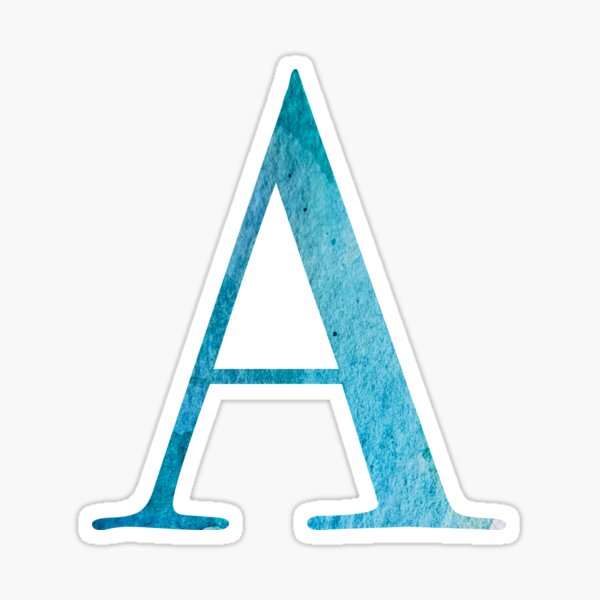 "Letter A-blue watercolor design" Sticker for Sale by Ajaiumesh | Redbubble