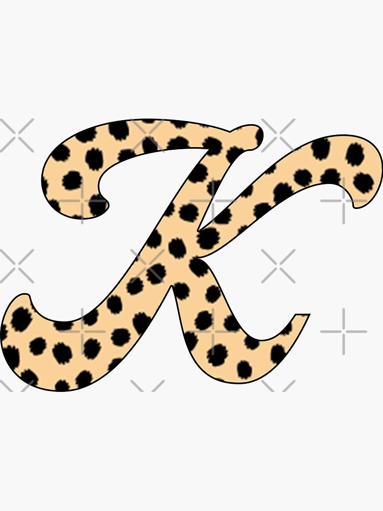 "Chita K Print alphabet Transparent Letter Sticker." Sticker for Sale ...