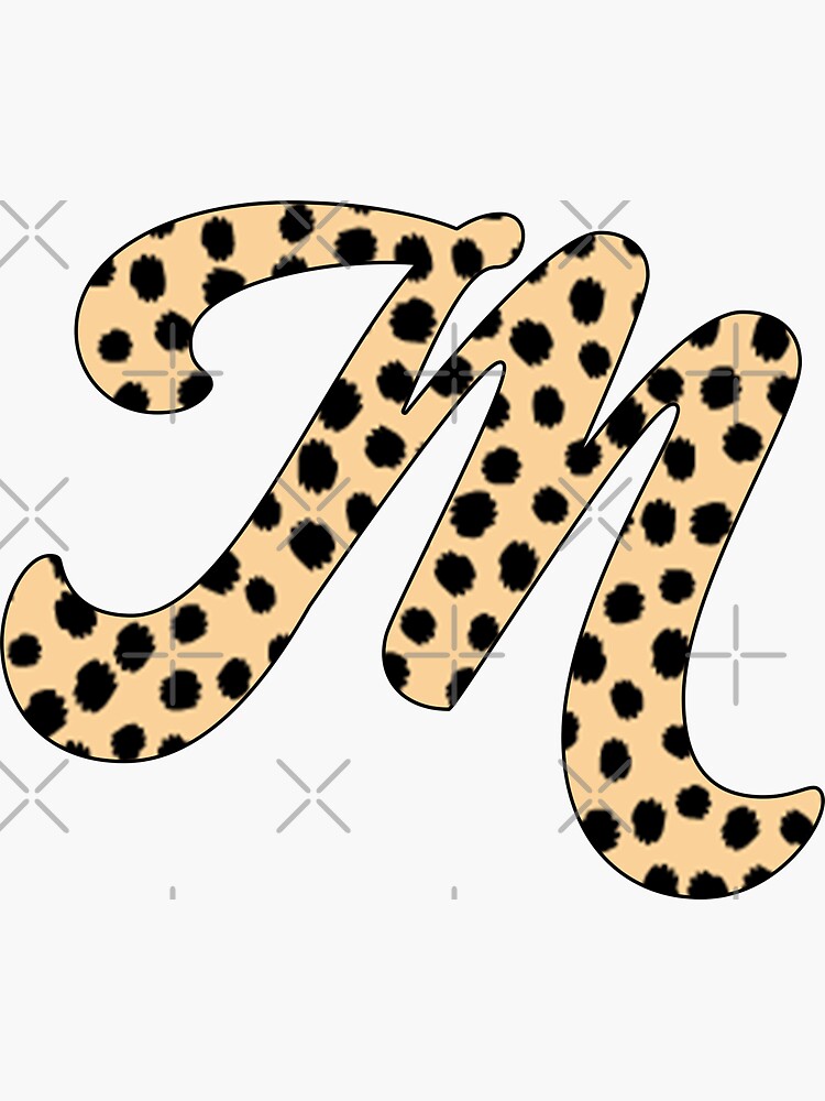 "Chita M Print alphabet Transparent Letter Sticker." Sticker for Sale ...