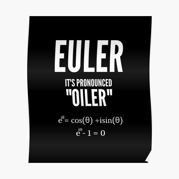 "Eulers identity - Math Graphic" Poster for Sale by CavingSwag | Redbubble