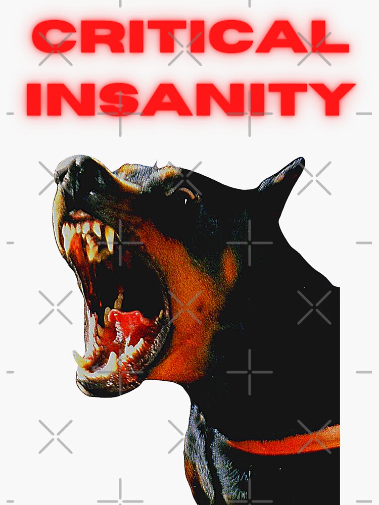 "Doberman Barking Scary Dog" Sticker for Sale by narcocynic | Redbubble