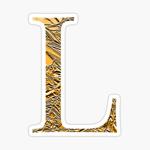 "Letter L Gold Premium Luxury Alphabet" Sticker for Sale by Soursoul99 ...