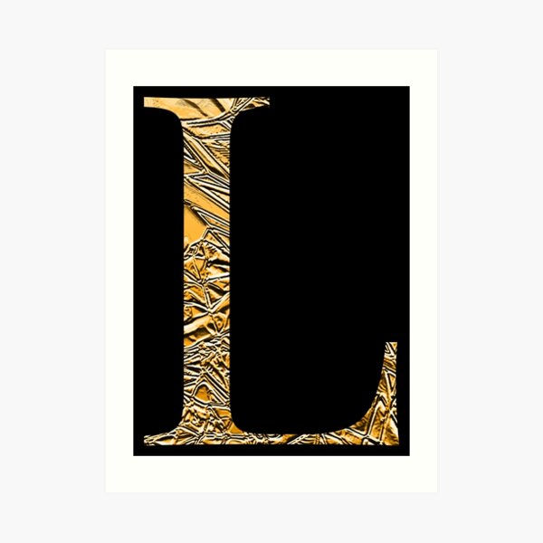 Lámina artística «Letra L Oro Alfabeto de lujo premium» de Soursoul99 ...