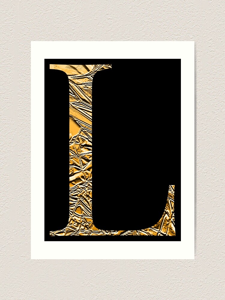 Lámina artística «Letra L Oro Alfabeto de lujo premium» de Soursoul99 ...