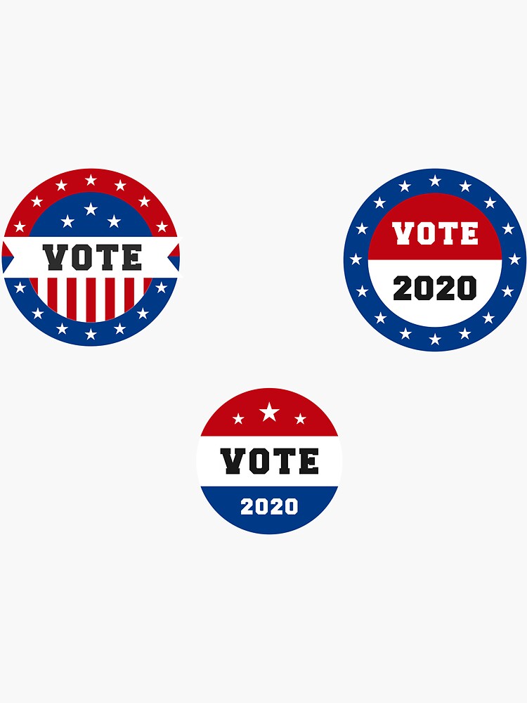"Pack of Vote Stickers In Red White and Blue Voting Sticker Pack ...