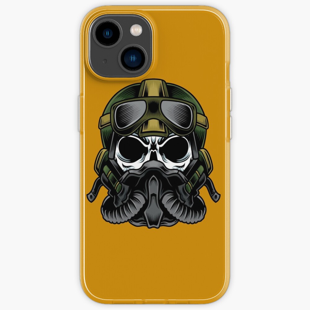 "Pilot Skull With Helmet" iPhone Case for Sale by mohamedox | Redbubble