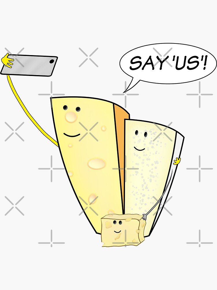 "cheesy selfie" Sticker for Sale by shackledlettuce | Redbubble