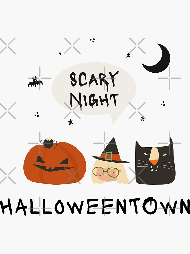 "Halloweentown sticker Transparent Sticker halloween " Sticker for Sale ...