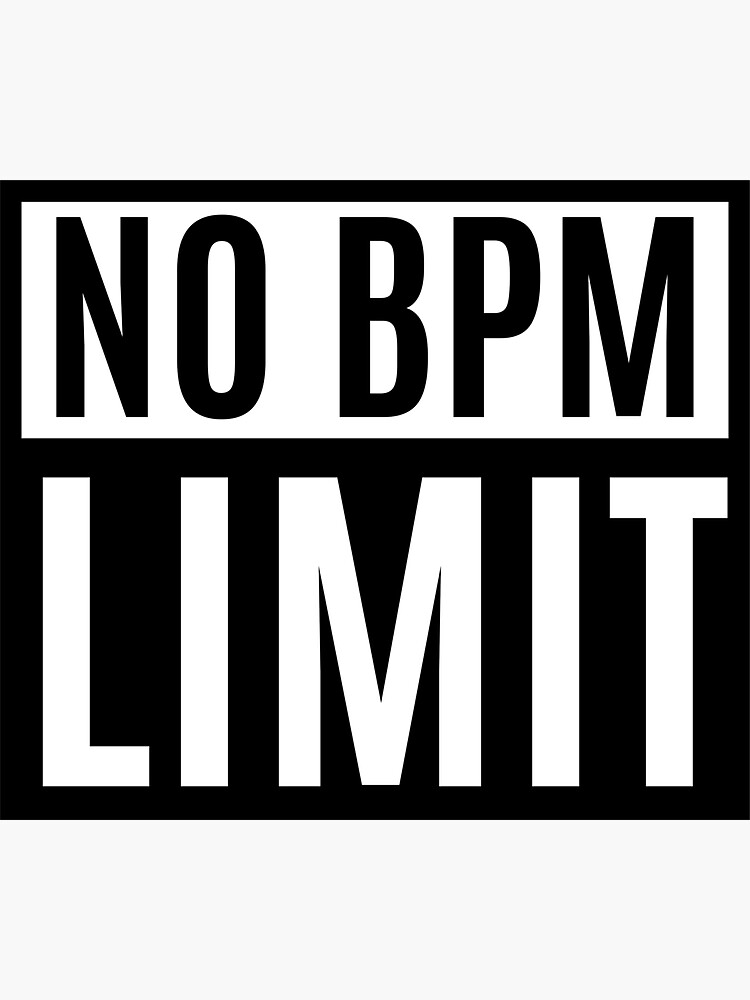 "No BPM Limit - Rave Party" Sticker for Sale by m95sim | Redbubble