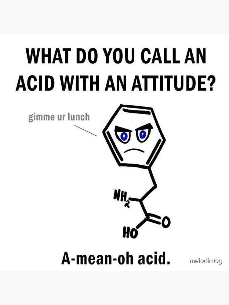 "Amino acid pun " Poster for Sale by melodiruby | Redbubble
