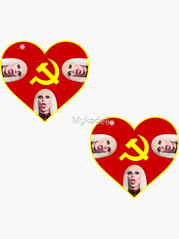 "Katya Zamolodchikova communism heart" Sticker for Sale by Mykadeli ...