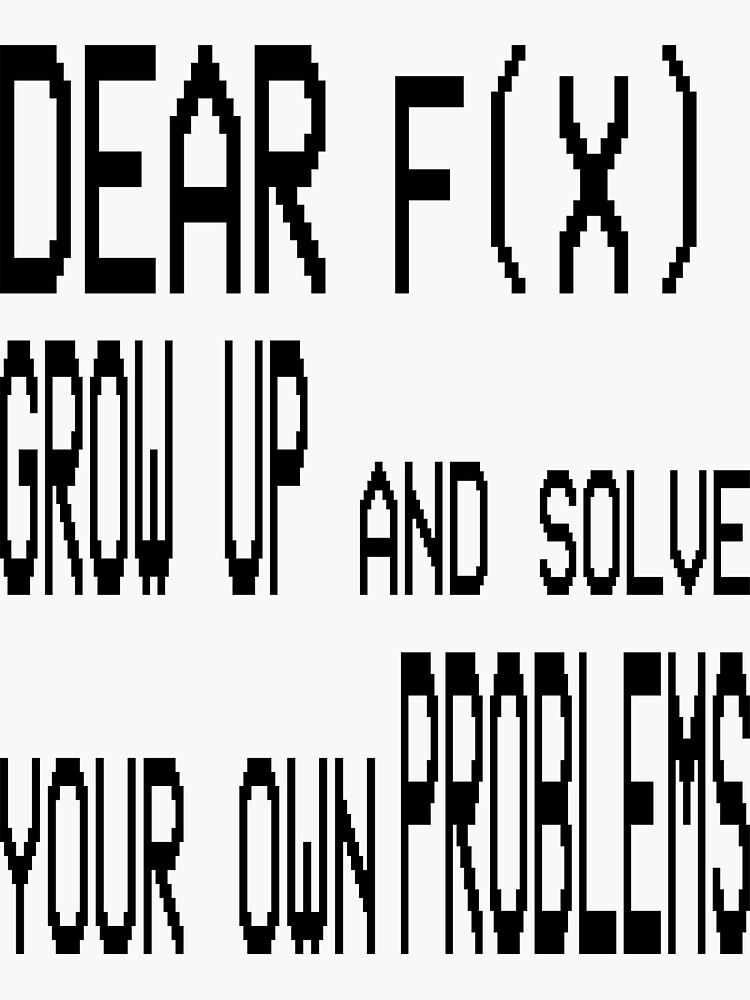 "dear f(x), teacher gift, student t shirts, math equation equation ...