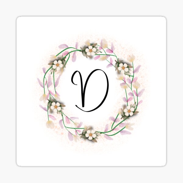 "Monogram D" Sticker for Sale by CreativosMae | Redbubble