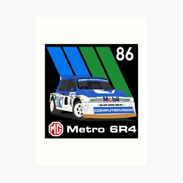 "MG metro 6r4 RAC 86 black version" Art Print for Sale by ...
