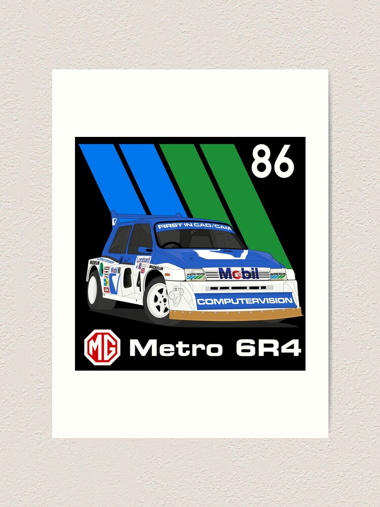 "MG metro 6r4 RAC 86 black version" Art Print for Sale by ...