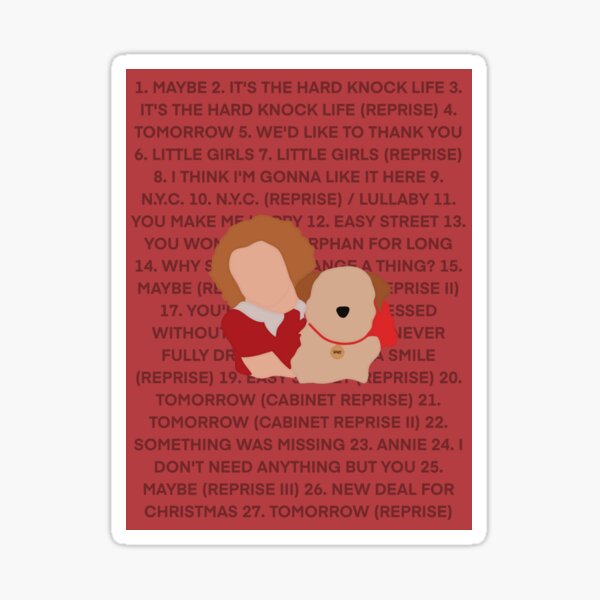 "Annie" Sticker for Sale by TheDayisOurs | Redbubble