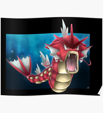 Gyarados Magikarp Posters | Redbubble