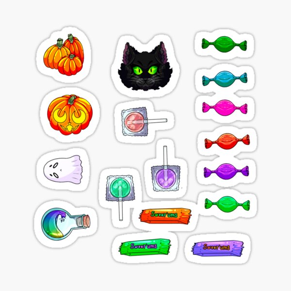 "Halloween but it’s a 90s arcade carpet" Sticker for Sale by Fish ...