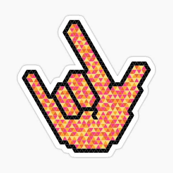 "Love You Hand Sign" Sticker for Sale by polygonism | Redbubble